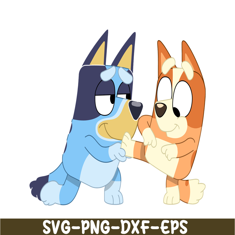 Bluey And Bingo Playing SVG PNG DXF EPS Bluey Cartoon SVG Bl | Inspire ...