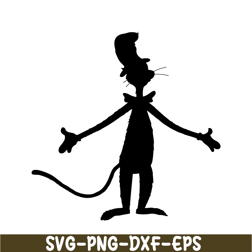 The Whole Cat Black Shadow SVG, Dr Seuss SVG, Cat In The Hat | Inspire ...