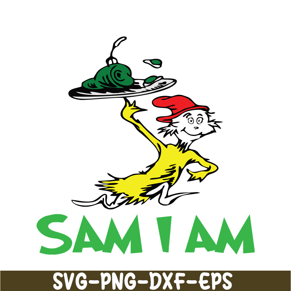 Sam I Am With Green Eggs And Ham SVG, Dr Seuss SVG, Dr Seuss - Inspire ...