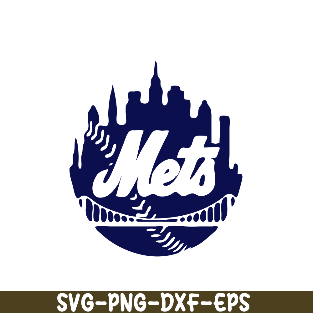 New York Mets Blue Logo SVG, Major League Baseball SVG, Base | Inspire ...