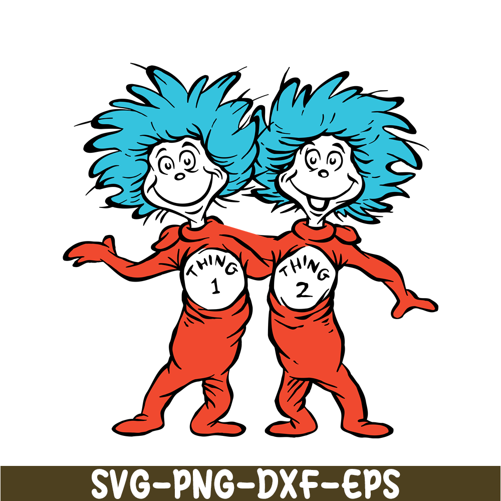Thing One and Thing Two SVG, Dr Seuss SVG, Cat in the Hat SV - Inspire ...