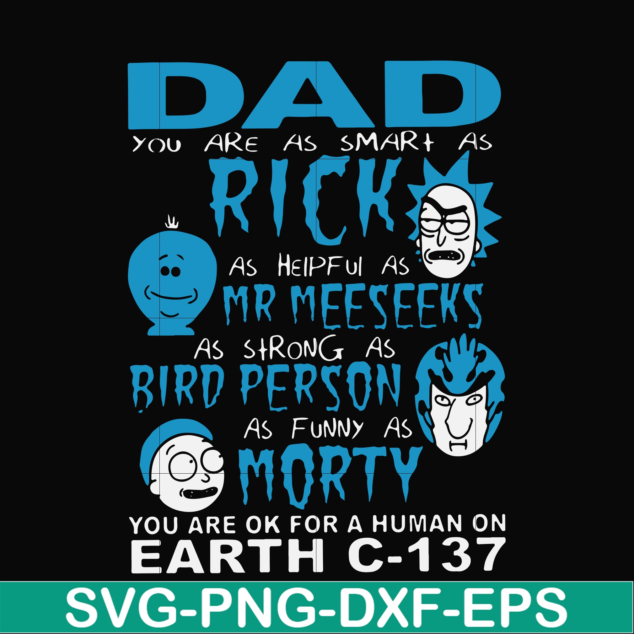 DAD RICK AND MORTY svg, png, dxf, eps, digital file FTD6 - Inspire Uplift