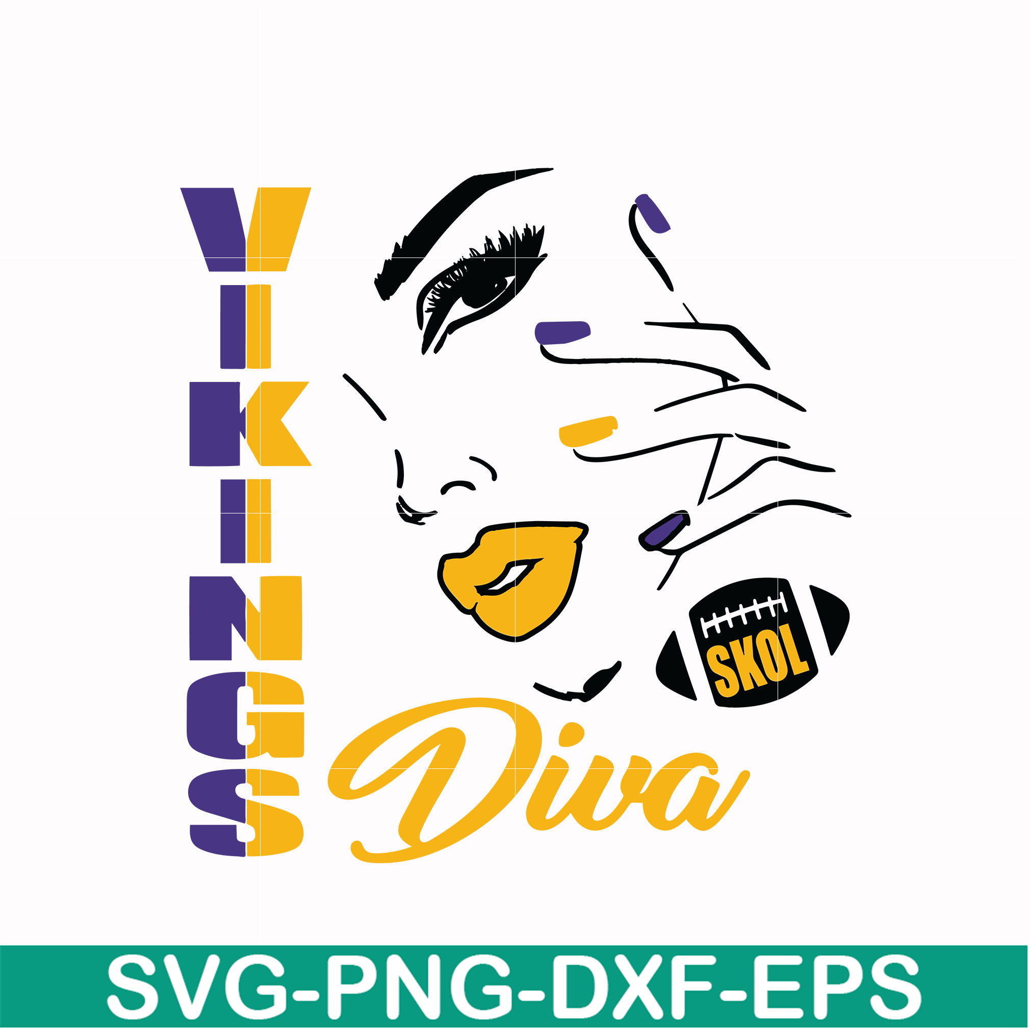 Vikings diva svg, Minnesota Vikings heart svg, Vikings heart | Inspire ...