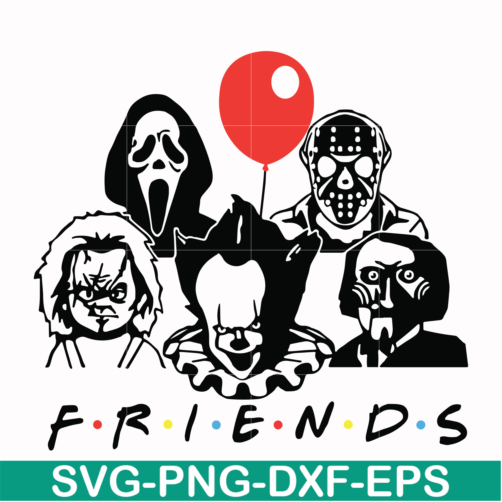 Scary Friends Horror svg, Halloween svg, png, dxf, eps digit | Inspire ...