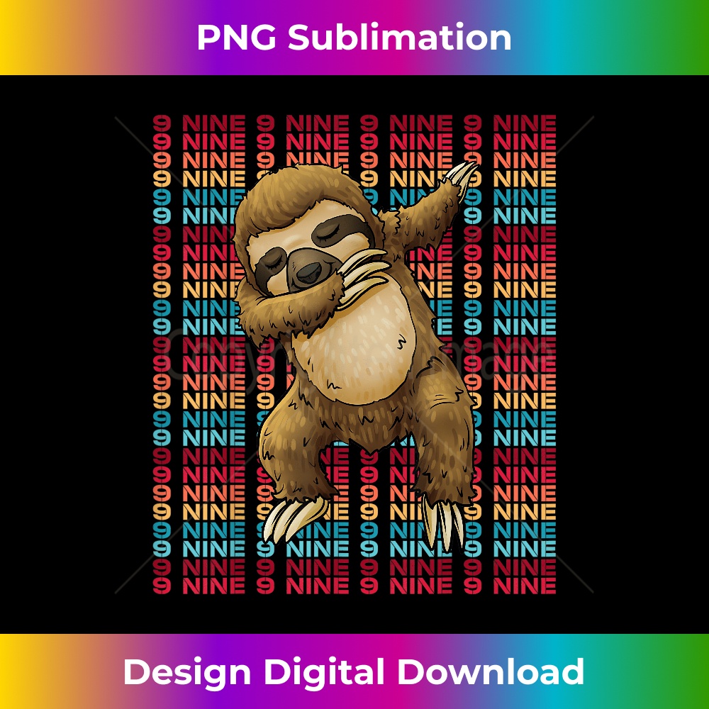 9 Years Old Sloth Dabbing 9th Birthday Sloth Party - Bespoke | Inspire ...