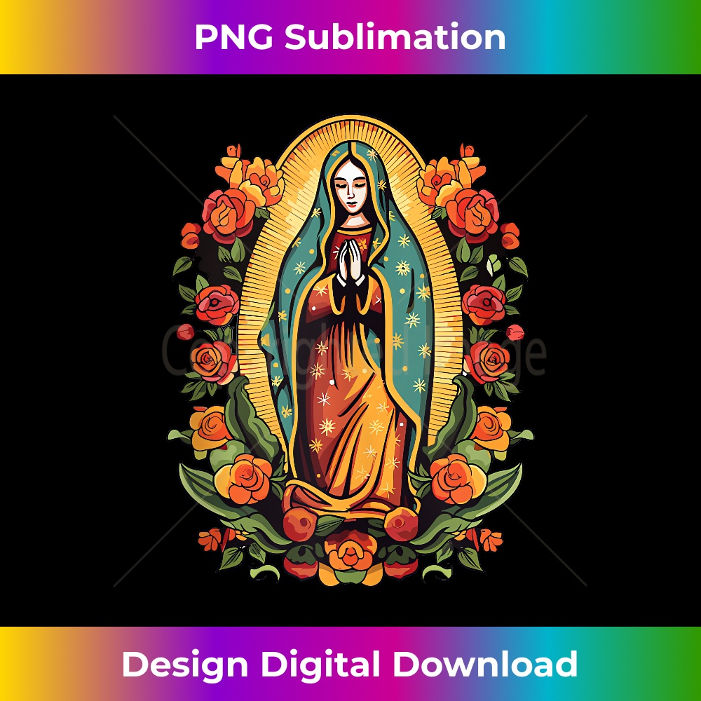 Mexican Virgen De Guadalupe Catholic Christian Virgin Mary T | Inspire ...