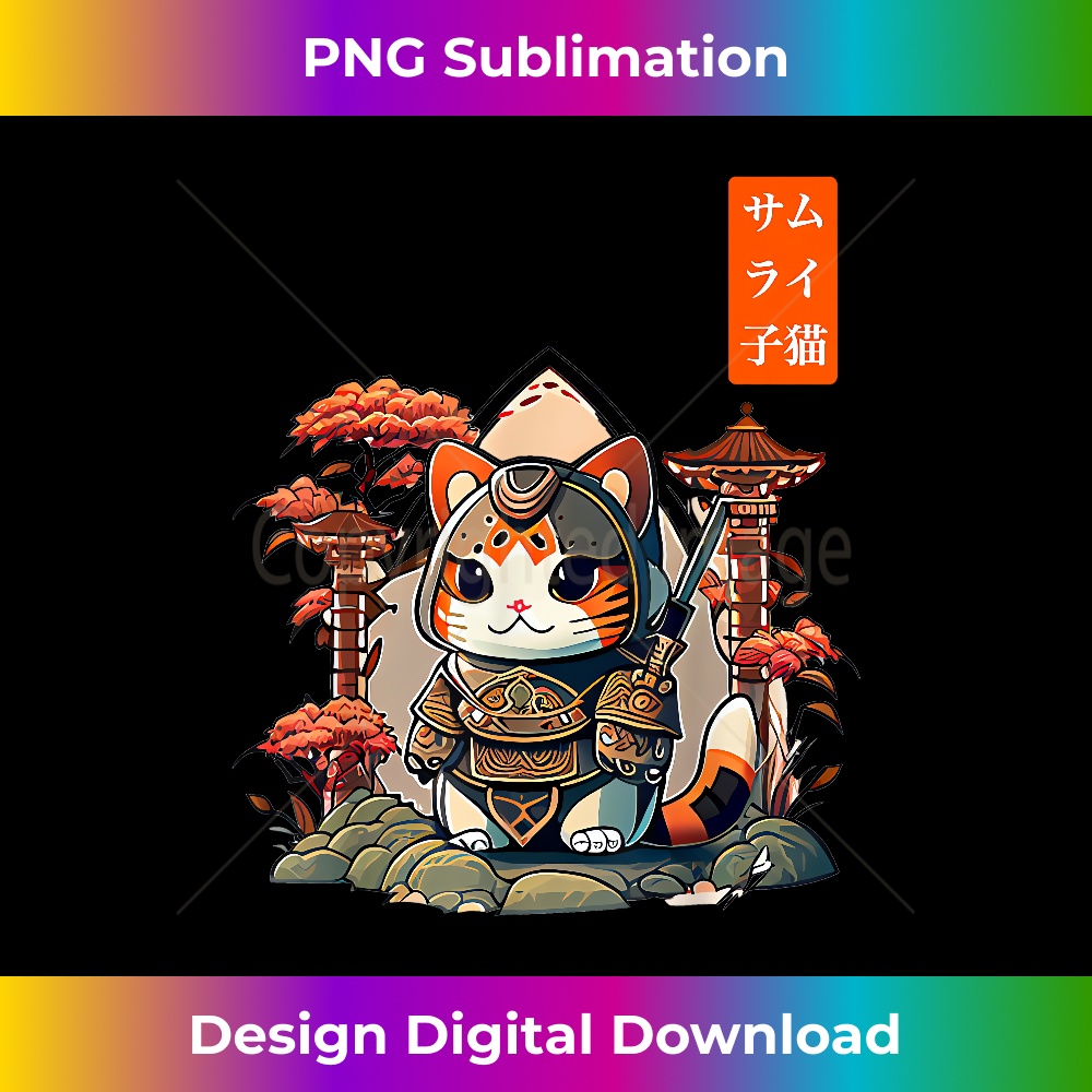 Cat Warrior Japanese Writing Anime Art for kawaii Lovers - C - Inspire ...