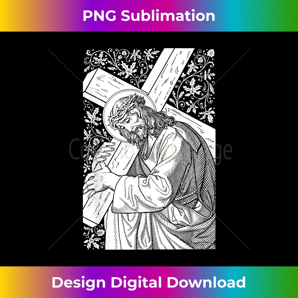 Jesus Christ Savior Carries His Cross Woodc - Sophisticated - Inspire ...