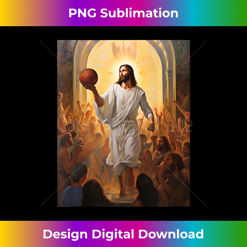 Jesus Playing Basketball Tank T - Futuristic PNG Sublimation - Inspire ...