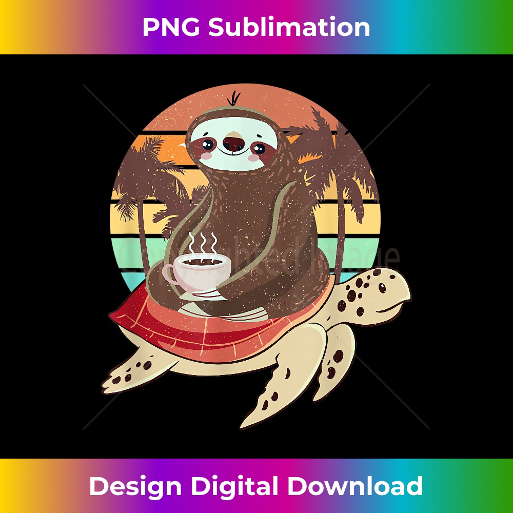 Funny Sloth Riding Turtle and Drinking Its Morning Coffee - | Inspire ...