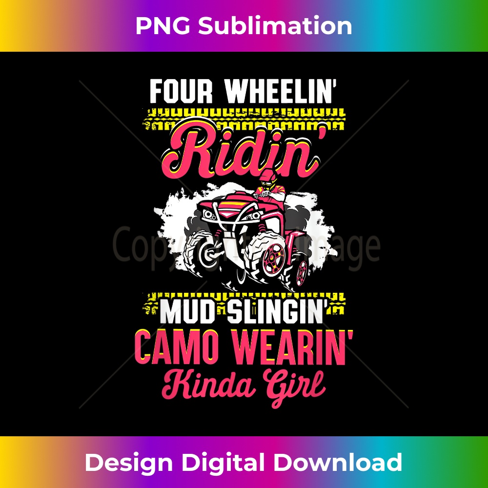 4 Wheeler ATV Camo Cool Girls Four Wheeling Riding Mud Sling | Inspire ...