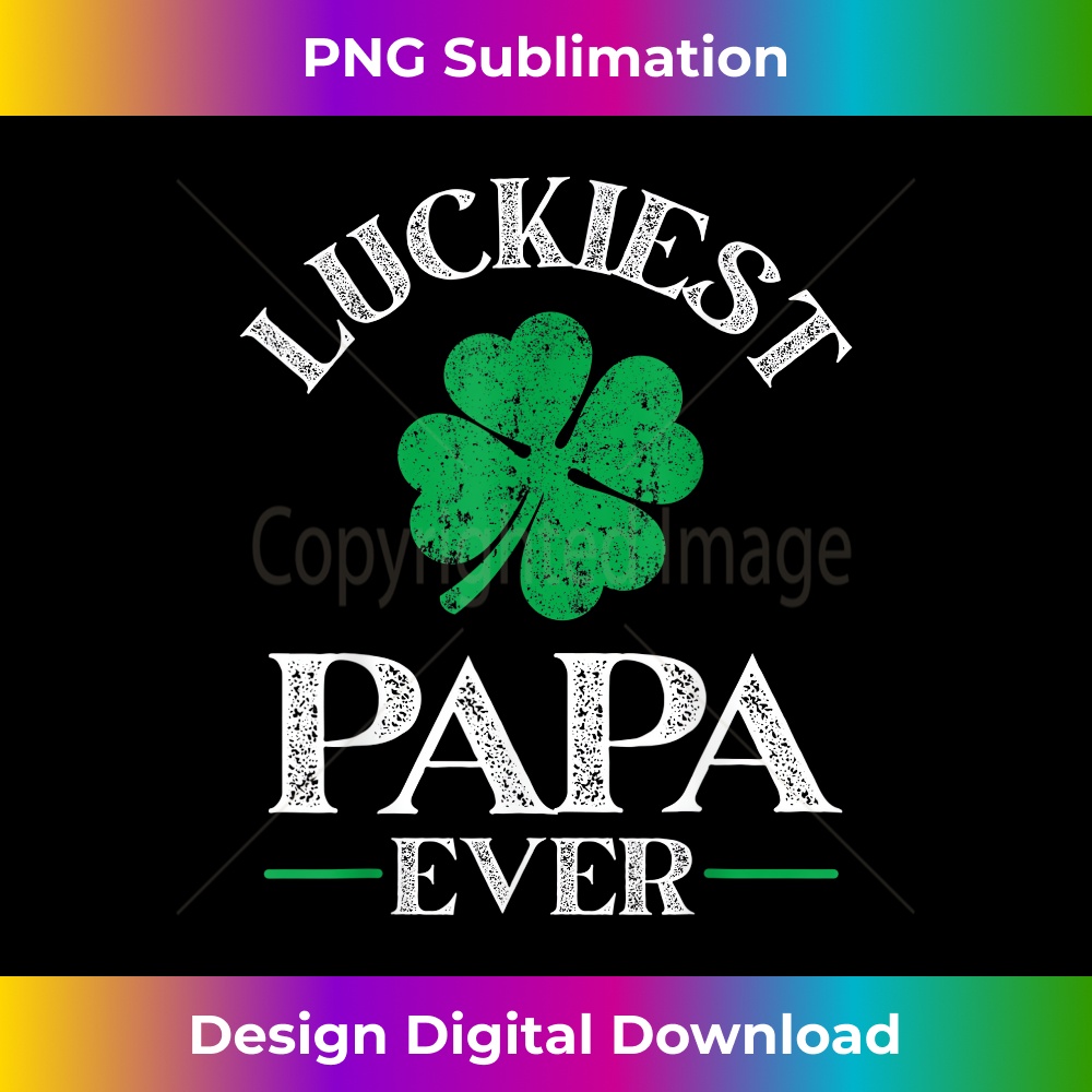 Mens Luckiest Papa Ever Tee Four Leaf Clover St. Patrick's D | Inspire ...