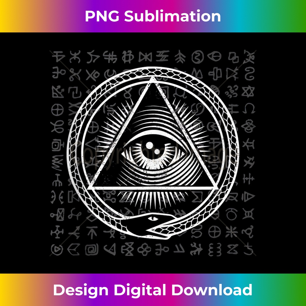 All Seeing Eye with Ouroboros Snake and Occult Symbols Tank - Inspire ...