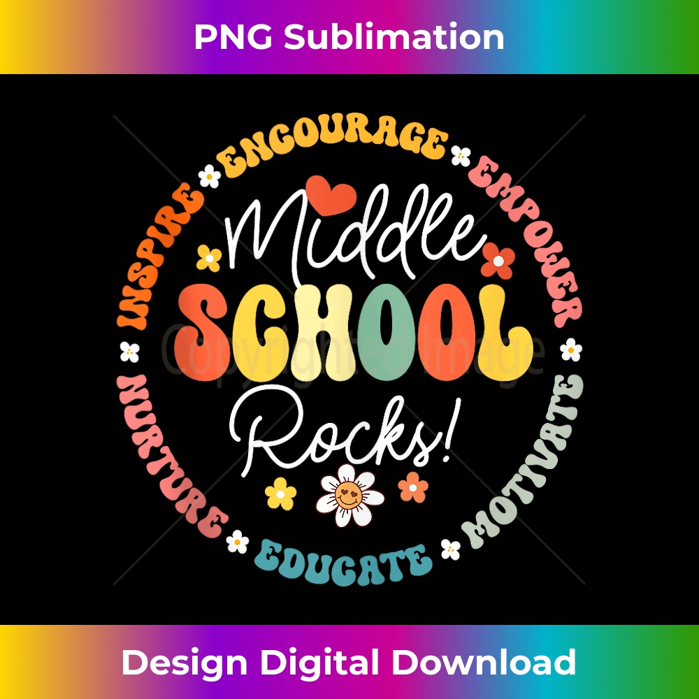 Middle School Rocks Back To School For Teacher Tank Top - Fu | Inspire ...