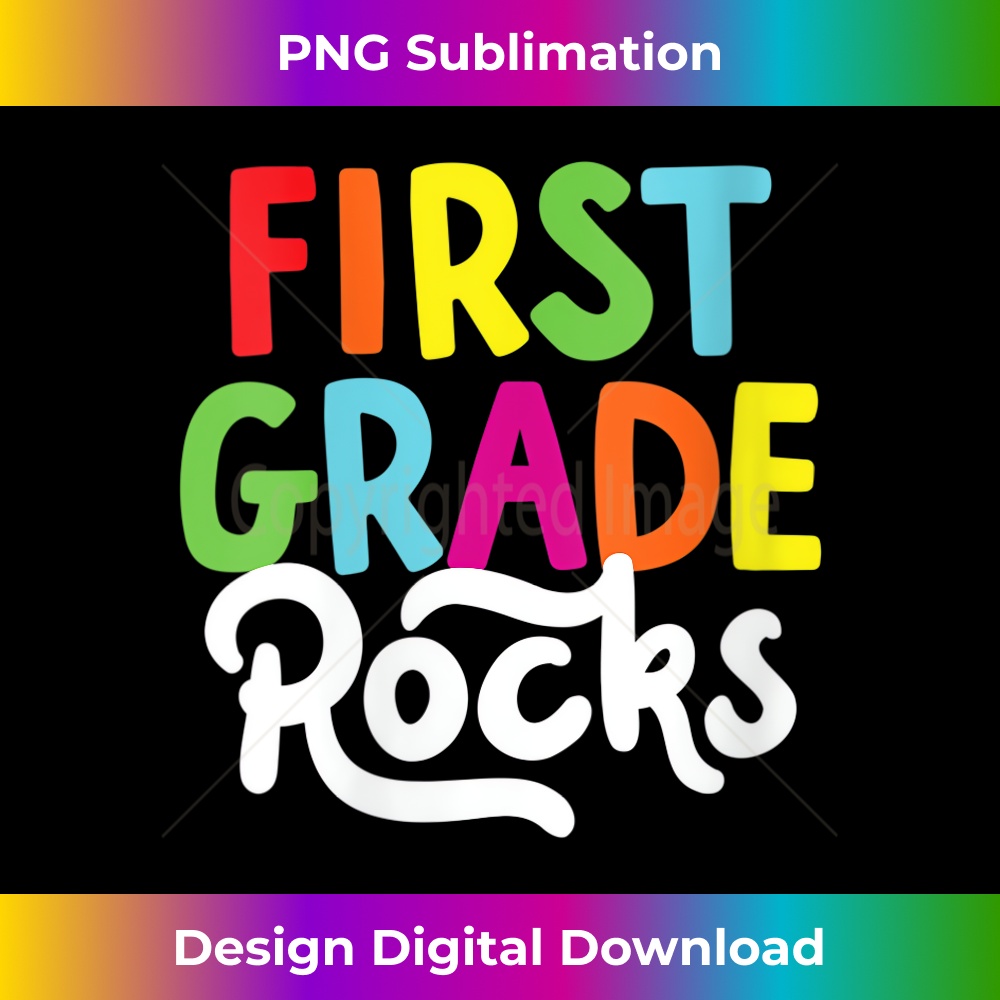 Womens First Day of School 1st Grade Rocks Teacher V-Neck - | Inspire ...