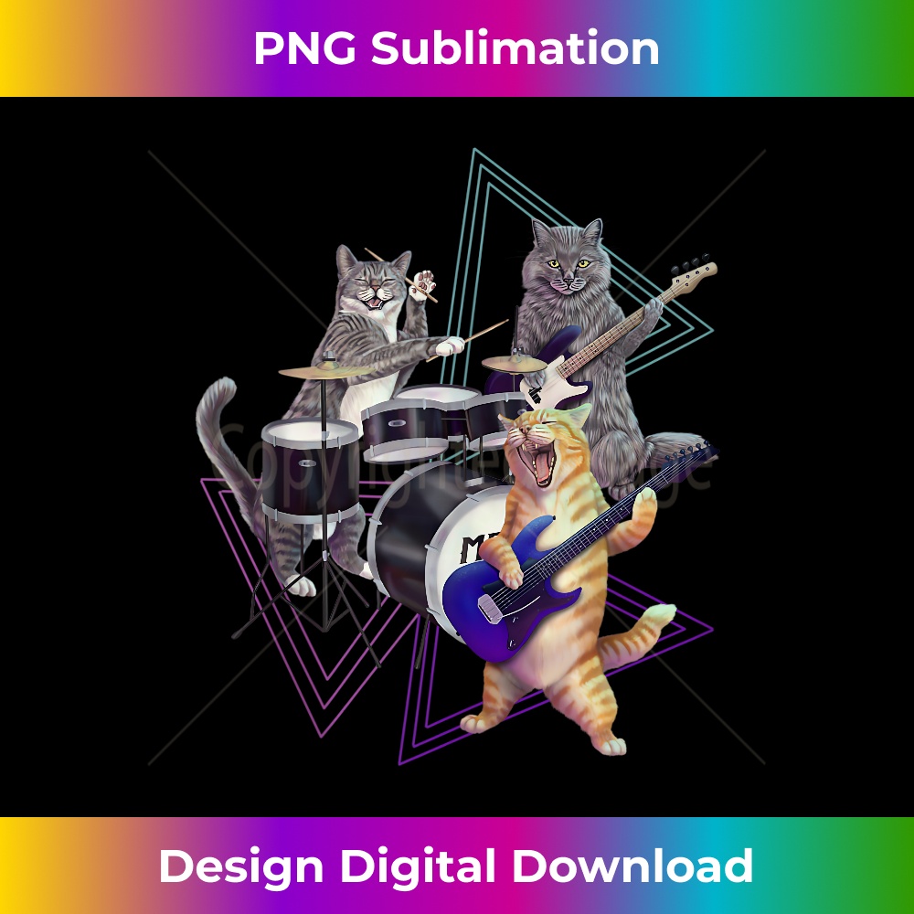 Cat band - Rock kitties on bass, guitar, and drum set Tank T | Inspire ...