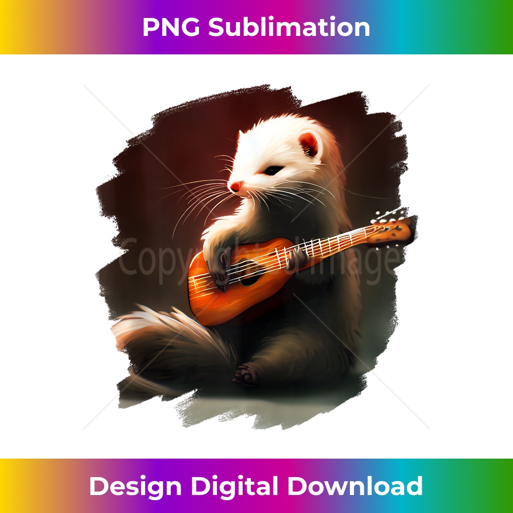 Cute Ferret Playing Guitar Music Guitarist Art Ferrets Tank | Inspire ...