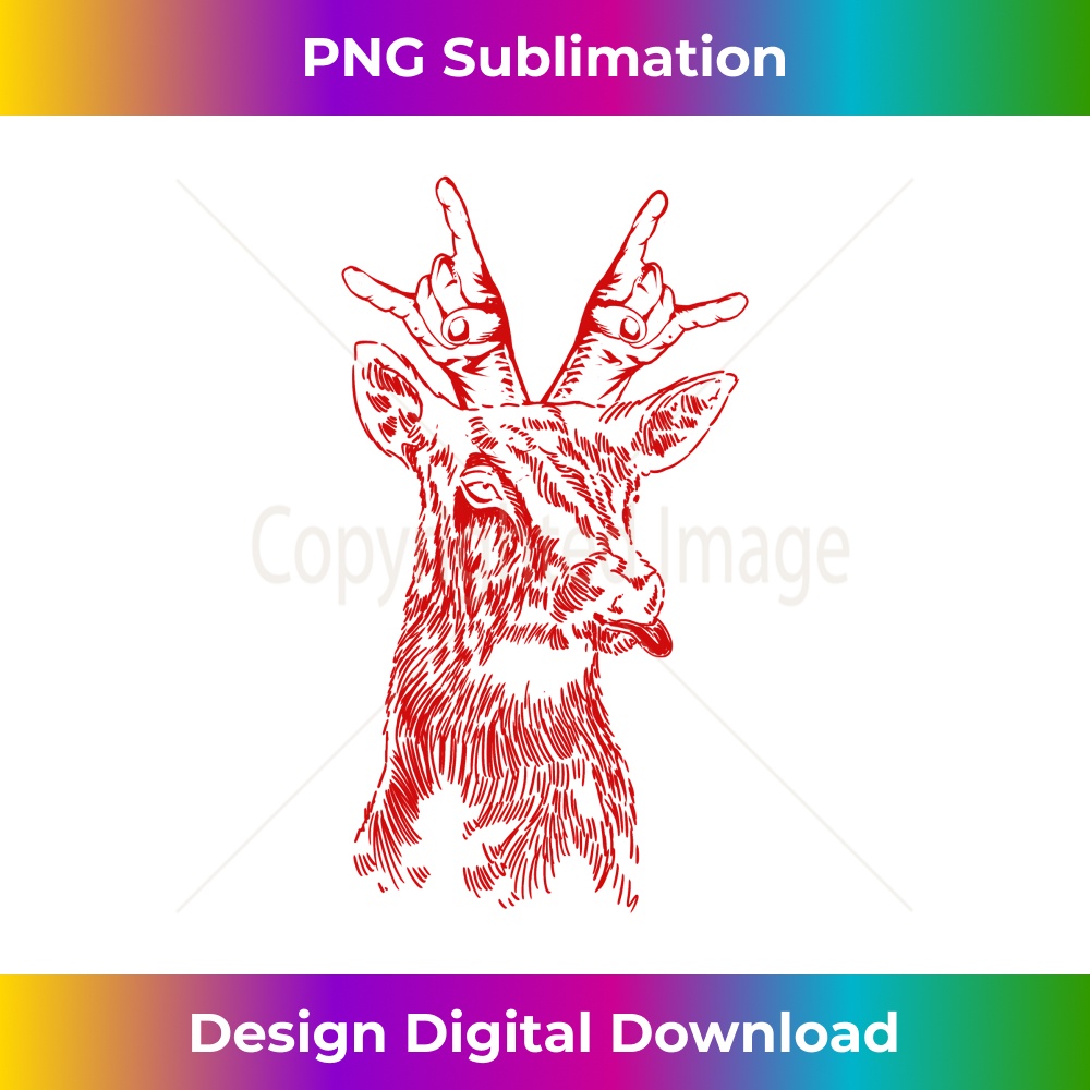 Funny Deer Head Hand Horns Rock And Roll Band Hunter Outfit | Inspire ...