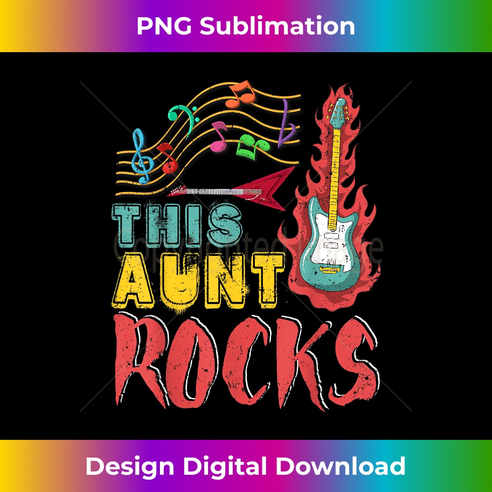 Vintage This Aunt Rocks Mother's Day Music Guitar Rocks - Lu - Inspire ...