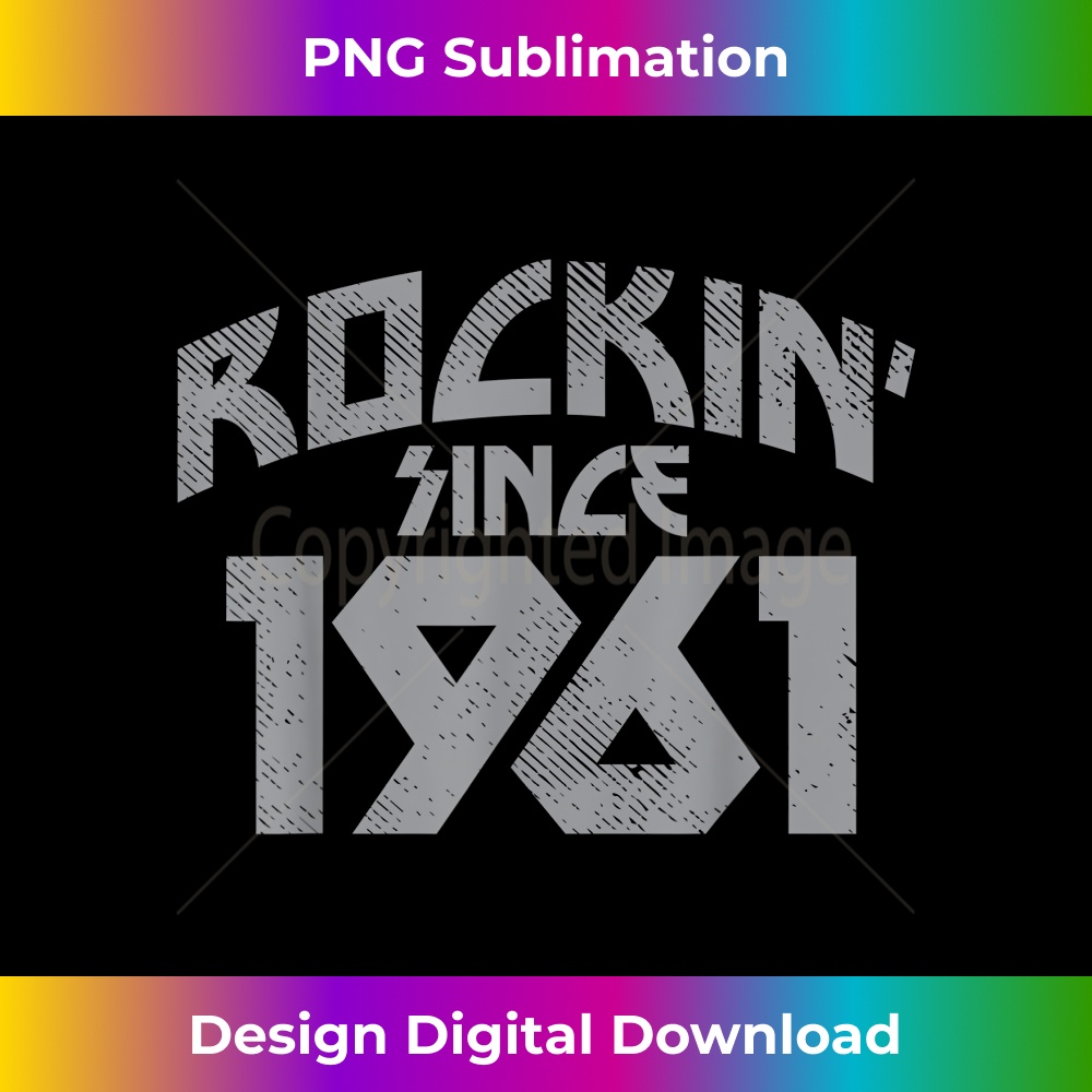 Rockin Since 1961 60 Years Old 60th Birthday Rocker Gift - D | Inspire ...