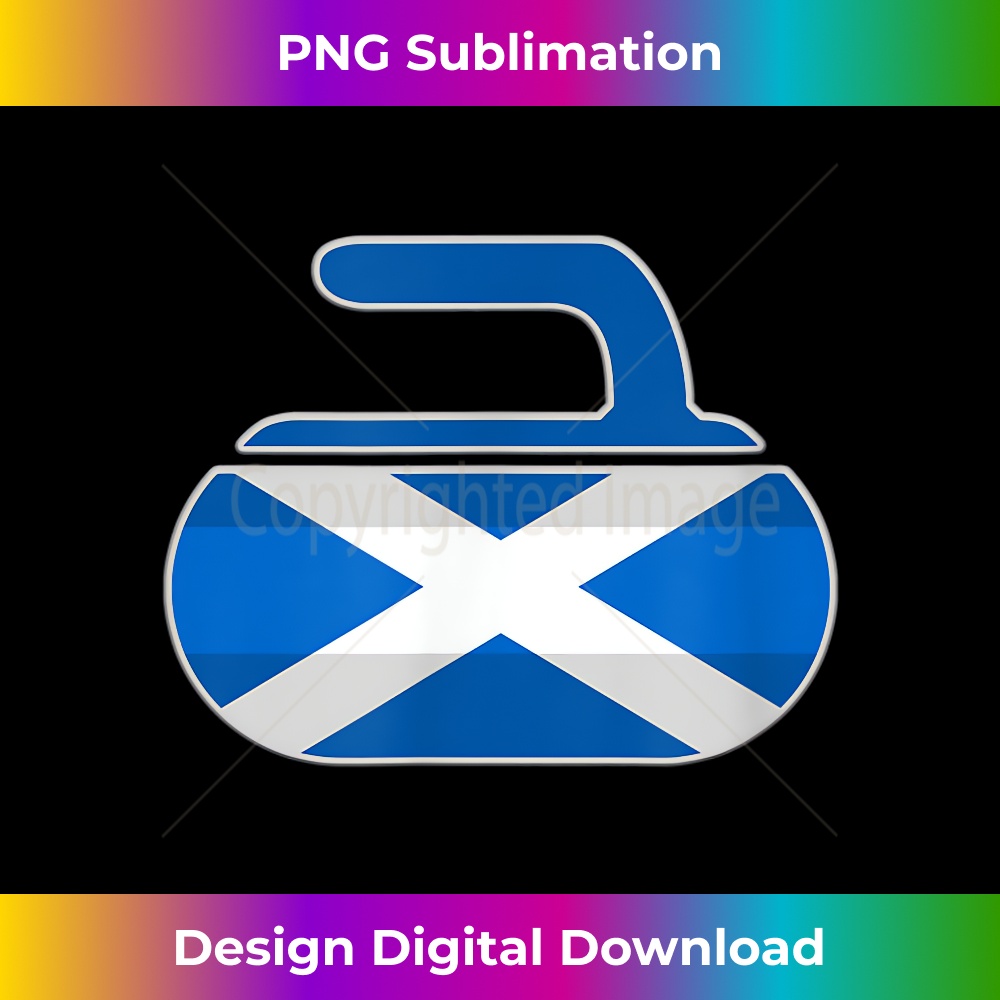 Vintage Scottish Flag Curling Stone Scotland Curl Rock - Con | Inspire ...