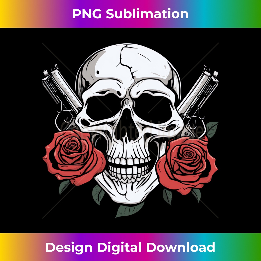 Skeleton Roses 1980s Glam 80s - Guns Rock Music Skull Rose L | Inspire ...