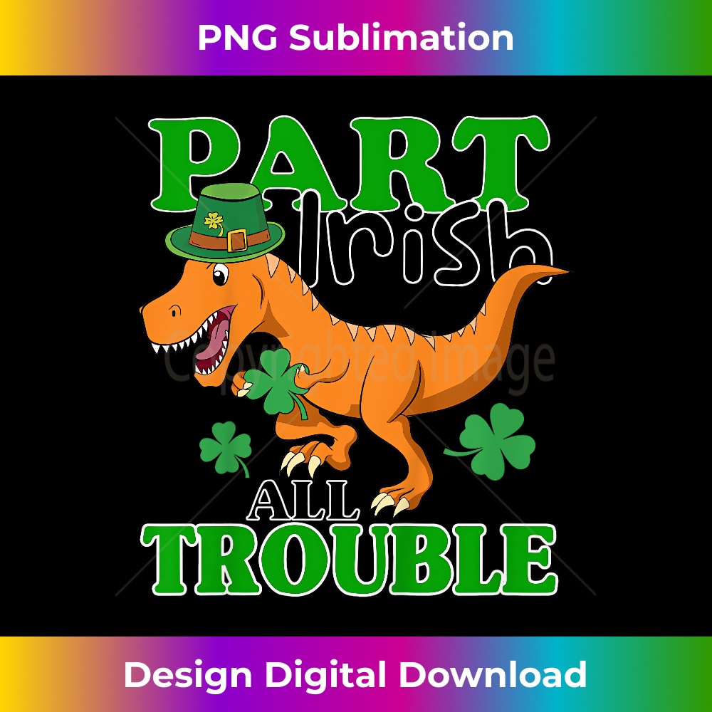 Kids Part Irish All Trouble T-rex Dino St Patricks Day Toddl - Inspire ...