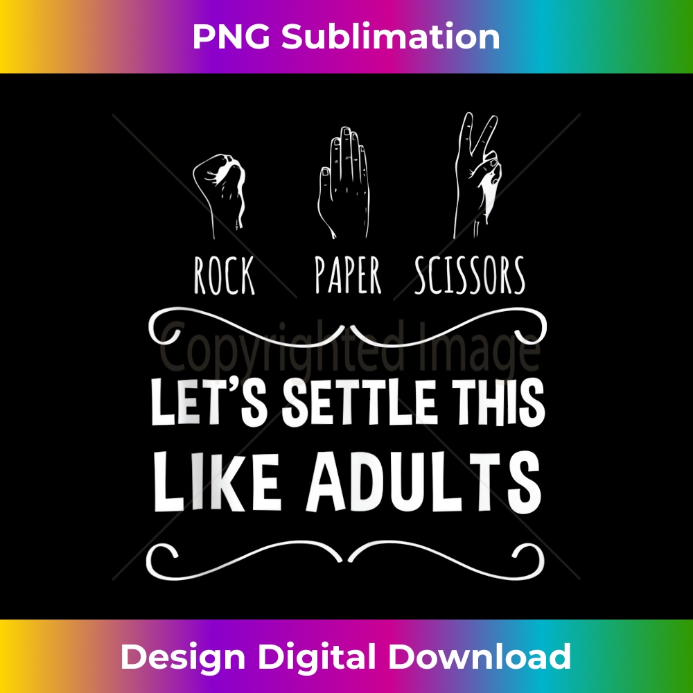 Lets Settle This Like Adults Tshirt Rock Paper Scissors Tank | Inspire Uplift