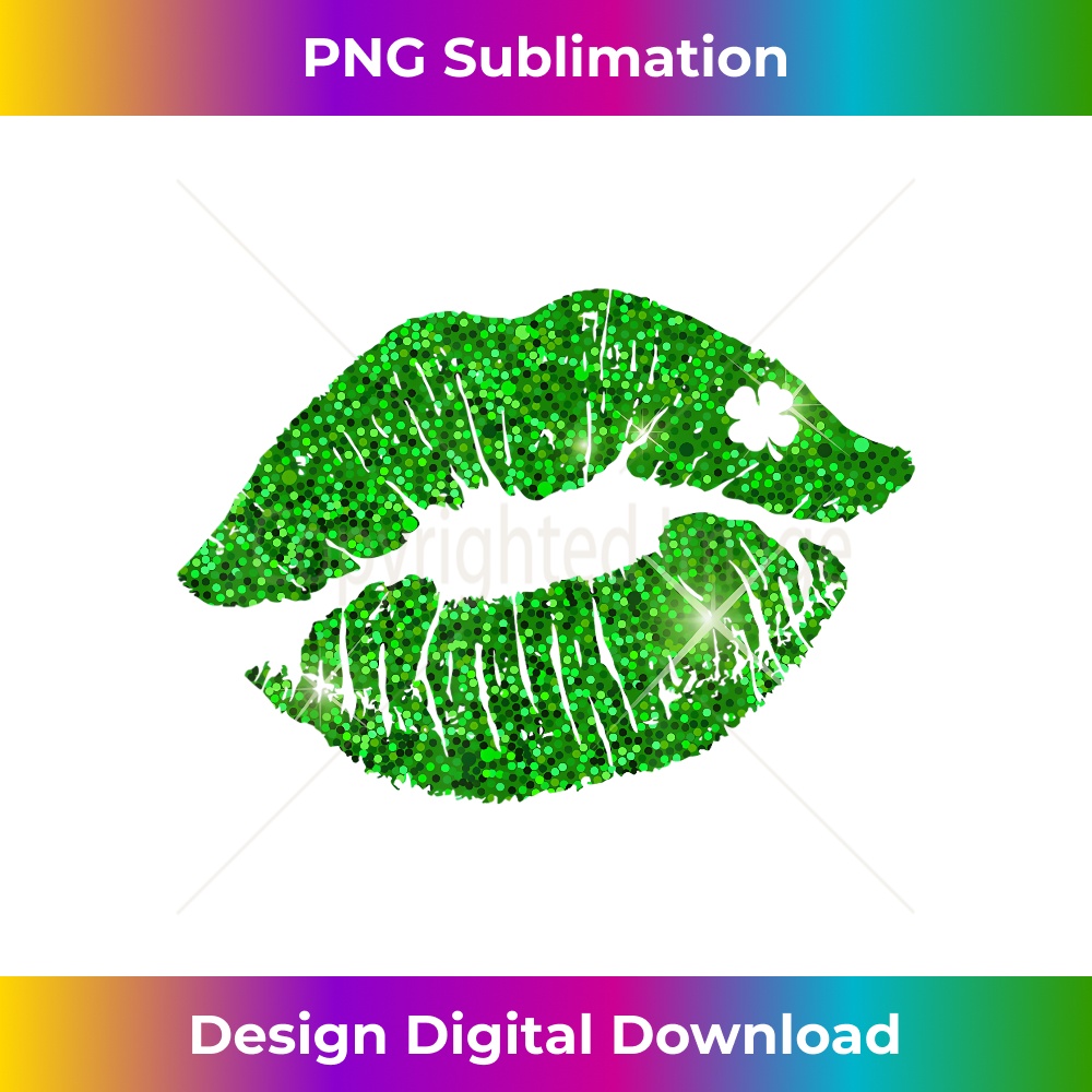 Green Shamrock Lips Kiss Irish St Patricks Day Women - Edgy | Inspire ...