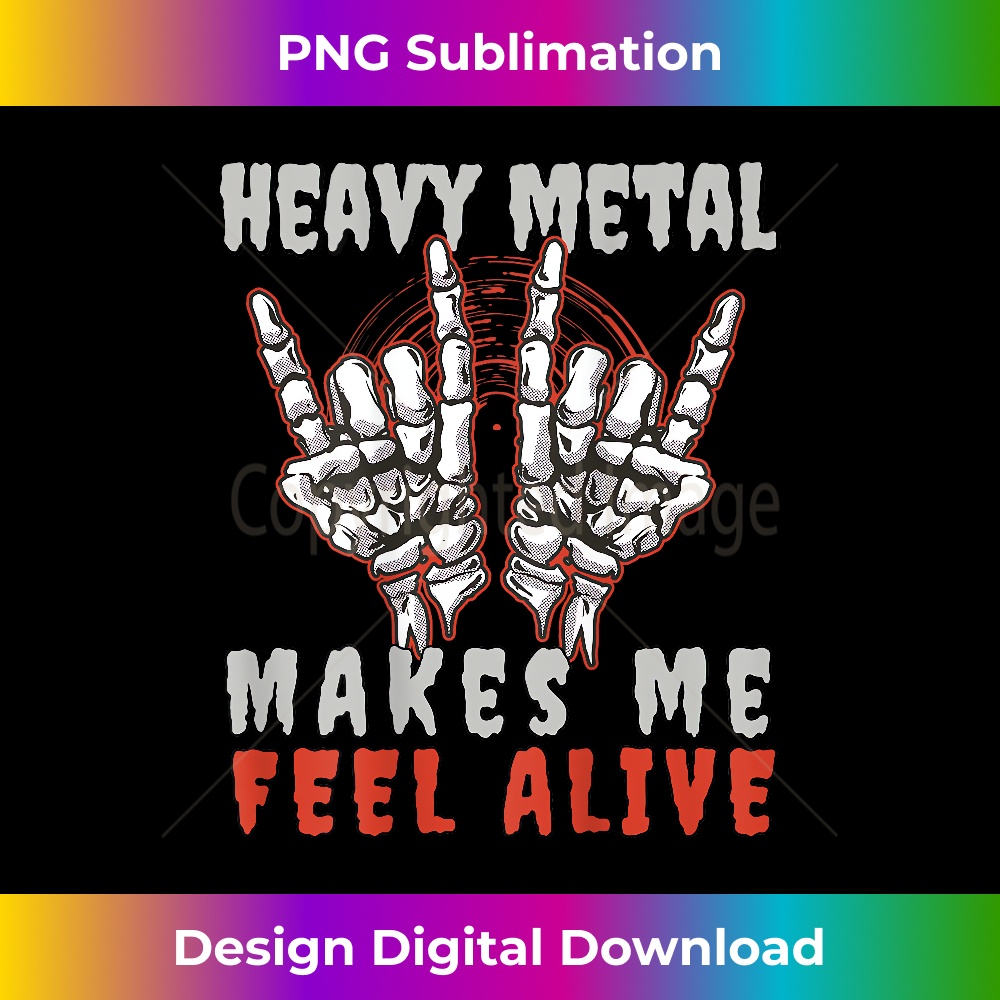 Heavy Metal makes me feel Alive Devil or Hand Horns Skeleton | Inspire ...