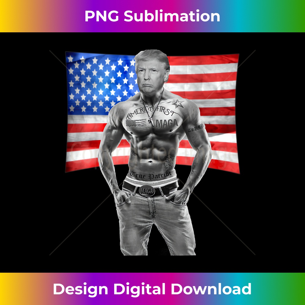 Gangster Pro Donald Trump Tattoo Republican American Flag US | Inspire ...