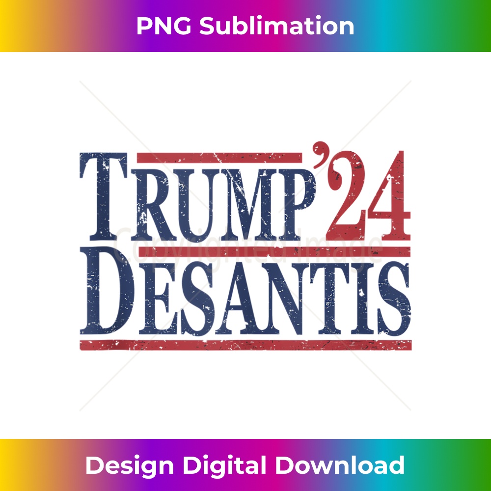 Distressed Donald Trump Ron DeSantis 2024 Tank Top - Minimal | Inspire ...