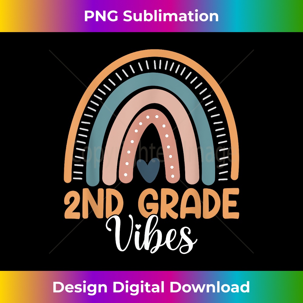Second Grade Vibes Rainbow Back To School 2nd Grade Teacher | Inspire ...
