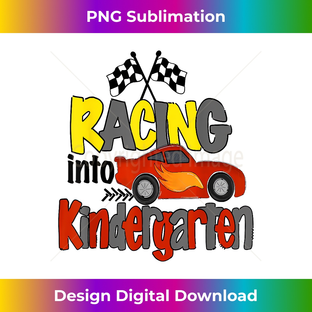 Racing Into Kindergarten Race Car Back To School Teacher Kid | Inspire ...
