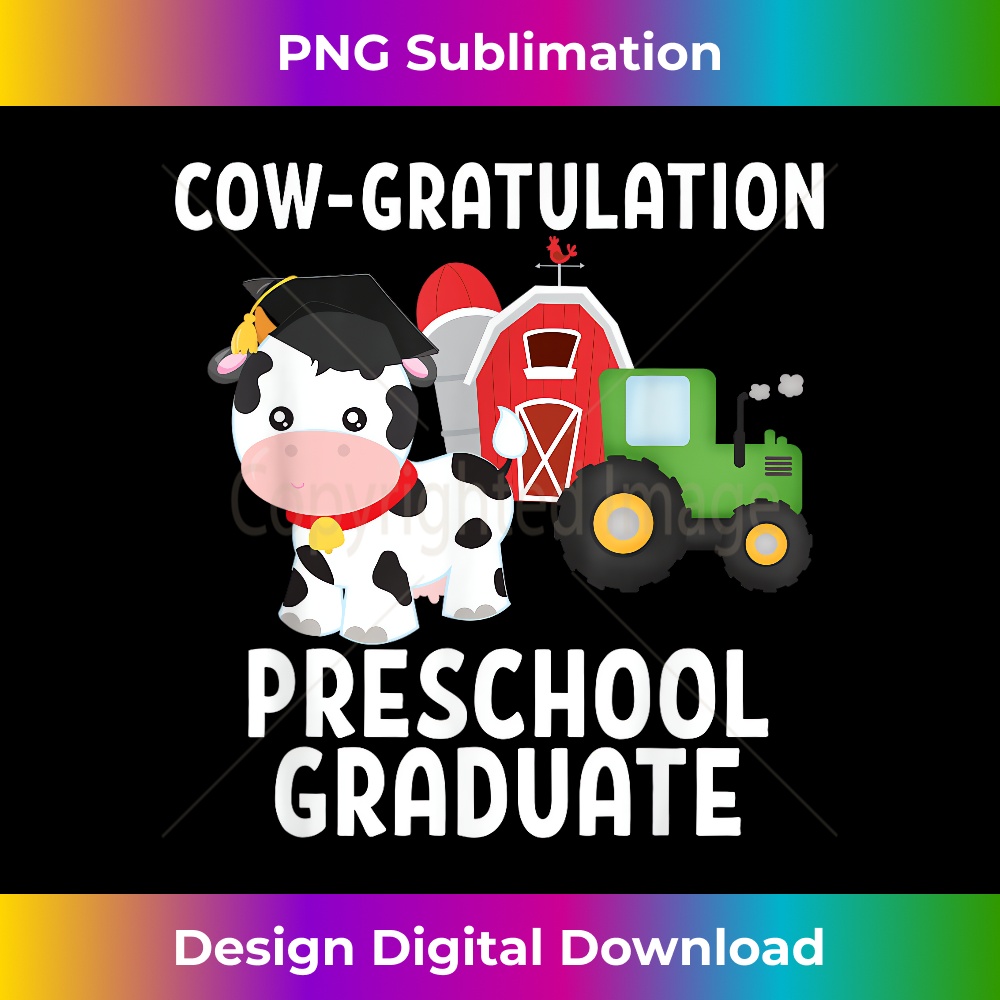 Preschool Graduate Cow Farm Barnyard Tractor Graduation Gift - Inspire ...
