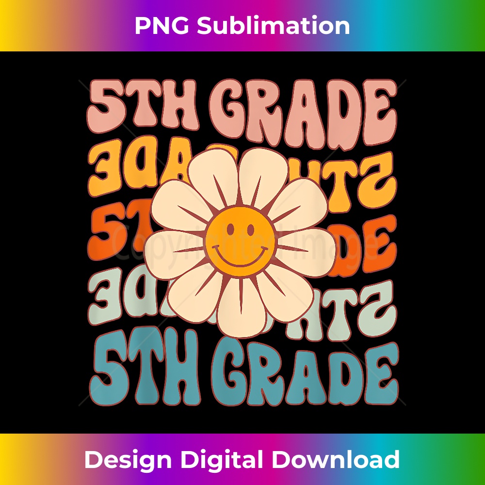 Retro 5th Grade Daisy Colorful Back To School Fifth Grade - | Inspire ...