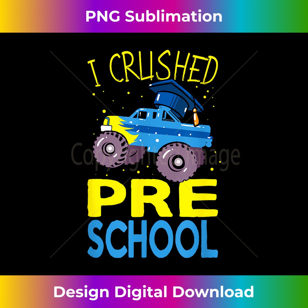 I Crushed Preschool Monster Truck Graduation Cap Boys - Clas | Inspire ...