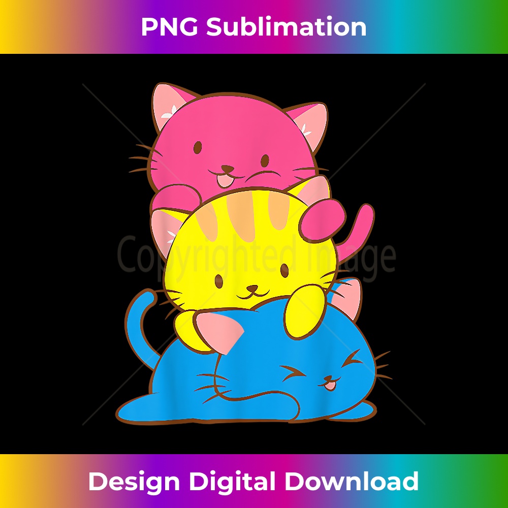 Pansexual Kawaii Cat Anime Art Cute Pan Pride - Sublimation- - Inspire ...