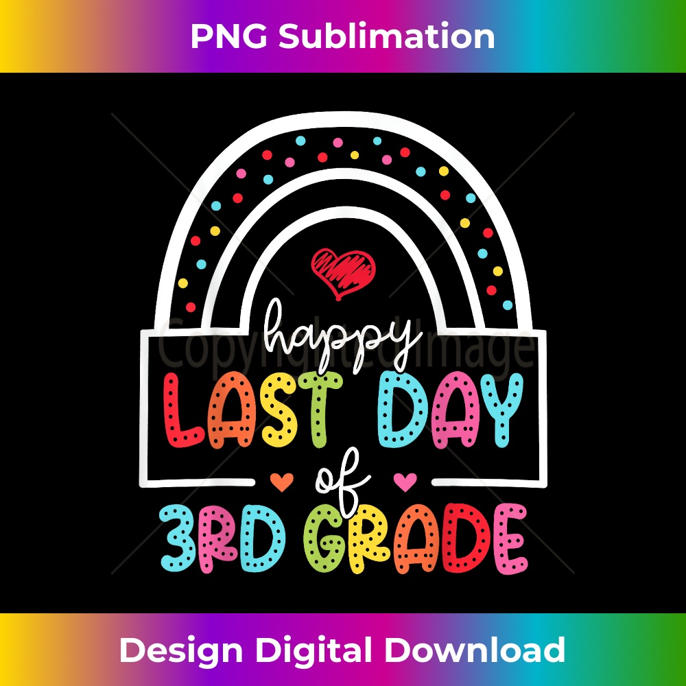 Last day of School 3rd Grade Graduation Cute Teacher Rainbow - Inspire ...