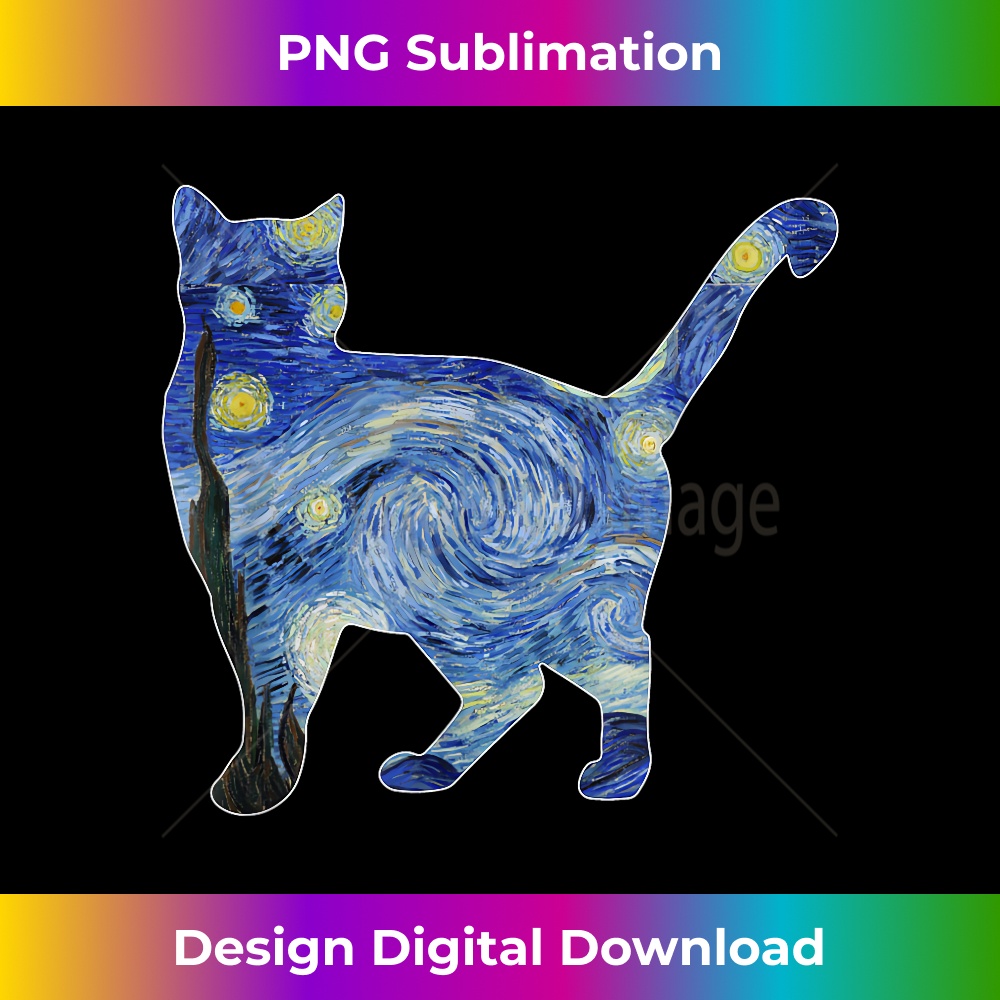 Van Gogh Starry Night Cat Art Van Gogh Painting Aesthetic - - Inspire ...