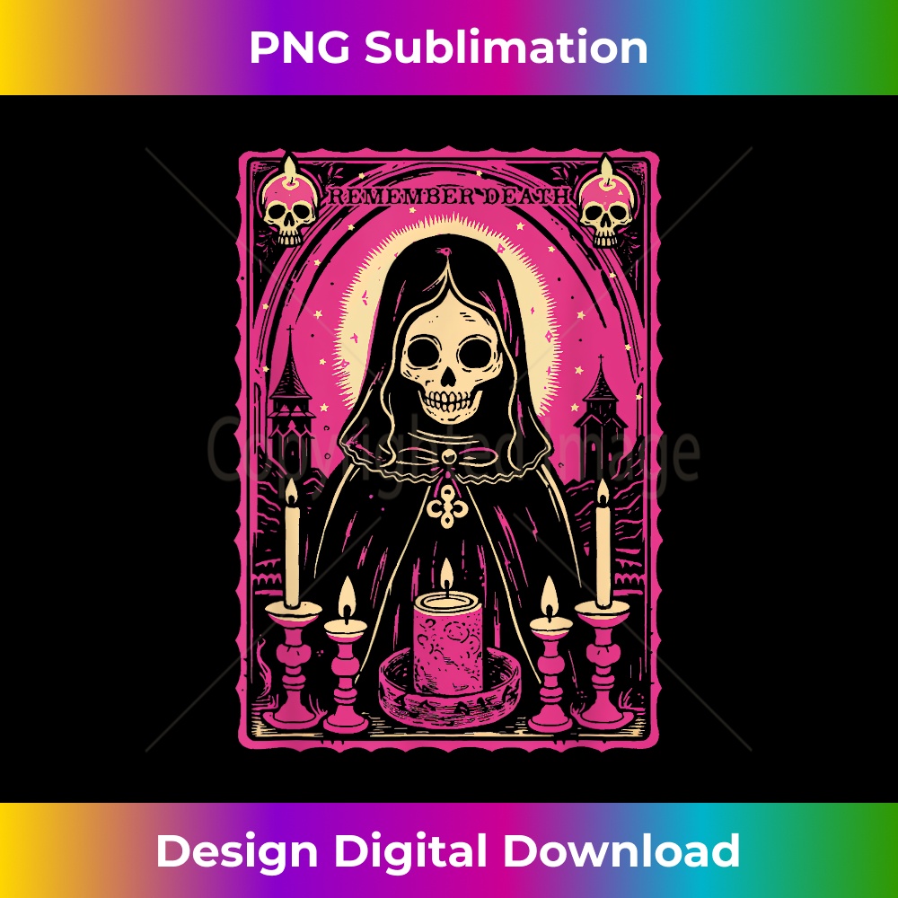 Remember Death Cute Pink Skeleton Skull Reaper w Candles - L | Inspire ...