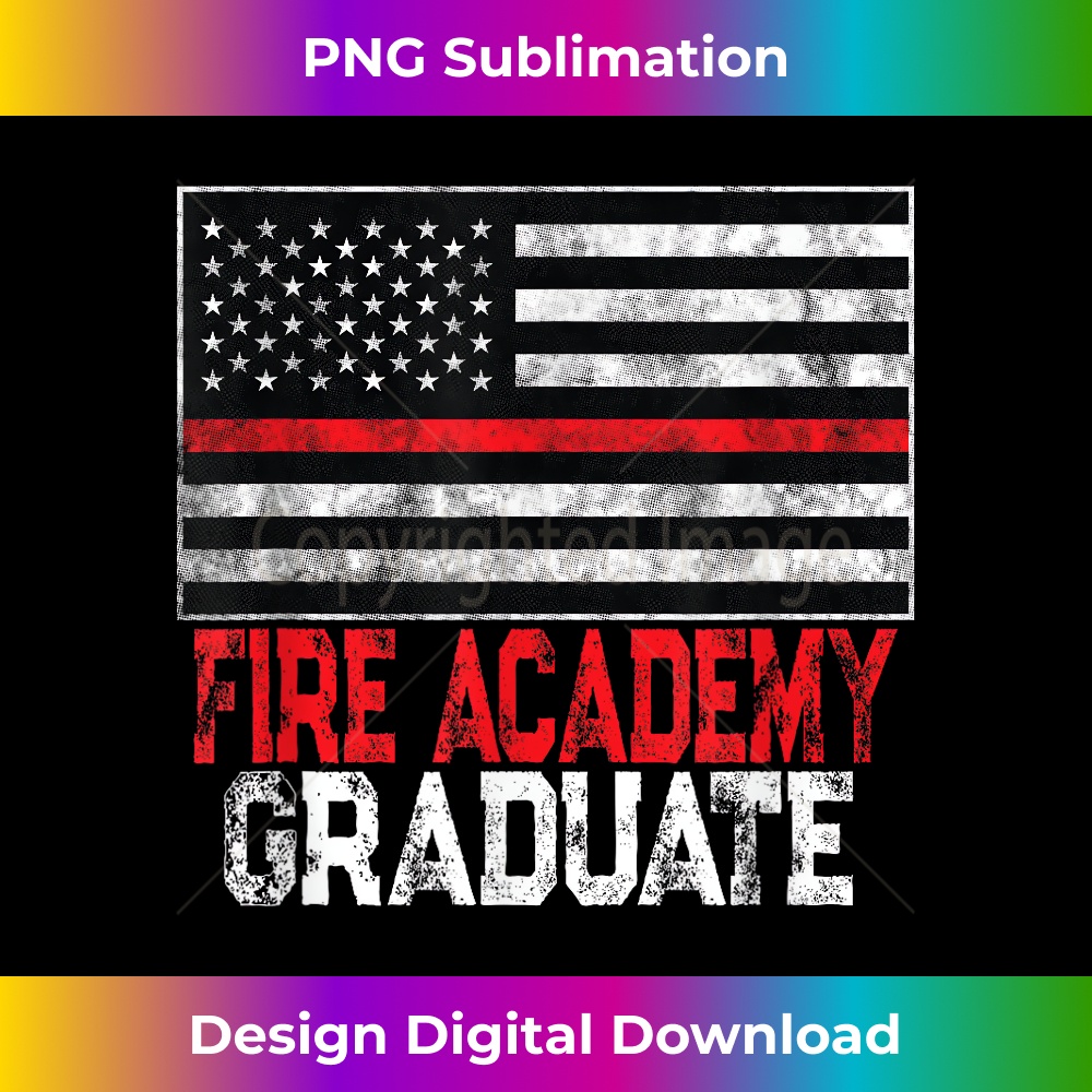 Fire Academy Graduate - Firefighter US Red Line Flag - Sleek | Inspire ...