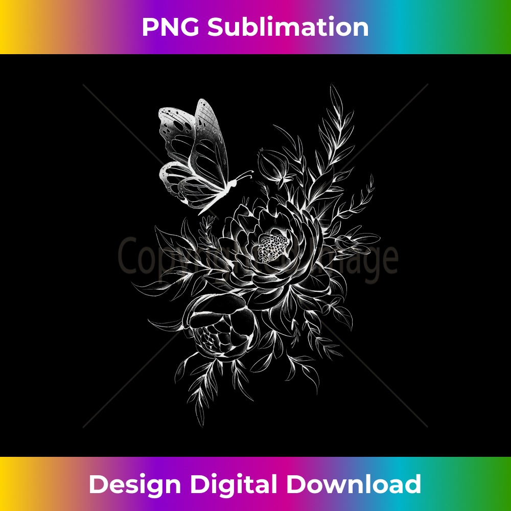 Tattoo Motif. Butterfly and flowers. - Innovative PNG Sublim | Inspire ...