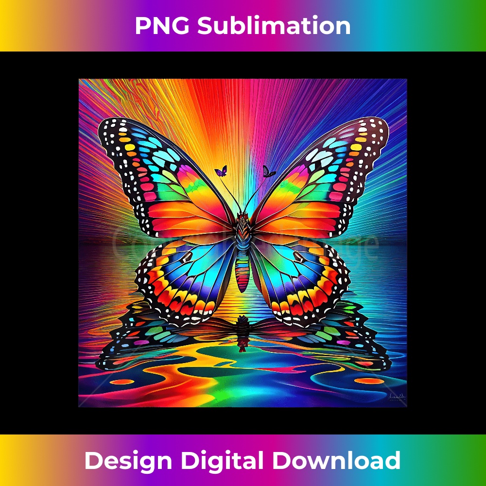 Cute Colorful Butterfly over a lake - Sublimation-Optimized - Inspire ...