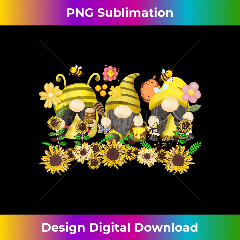 Three Floral Gnomes As Bees Sunflowers Gardener Farmer - Cra | Inspire ...