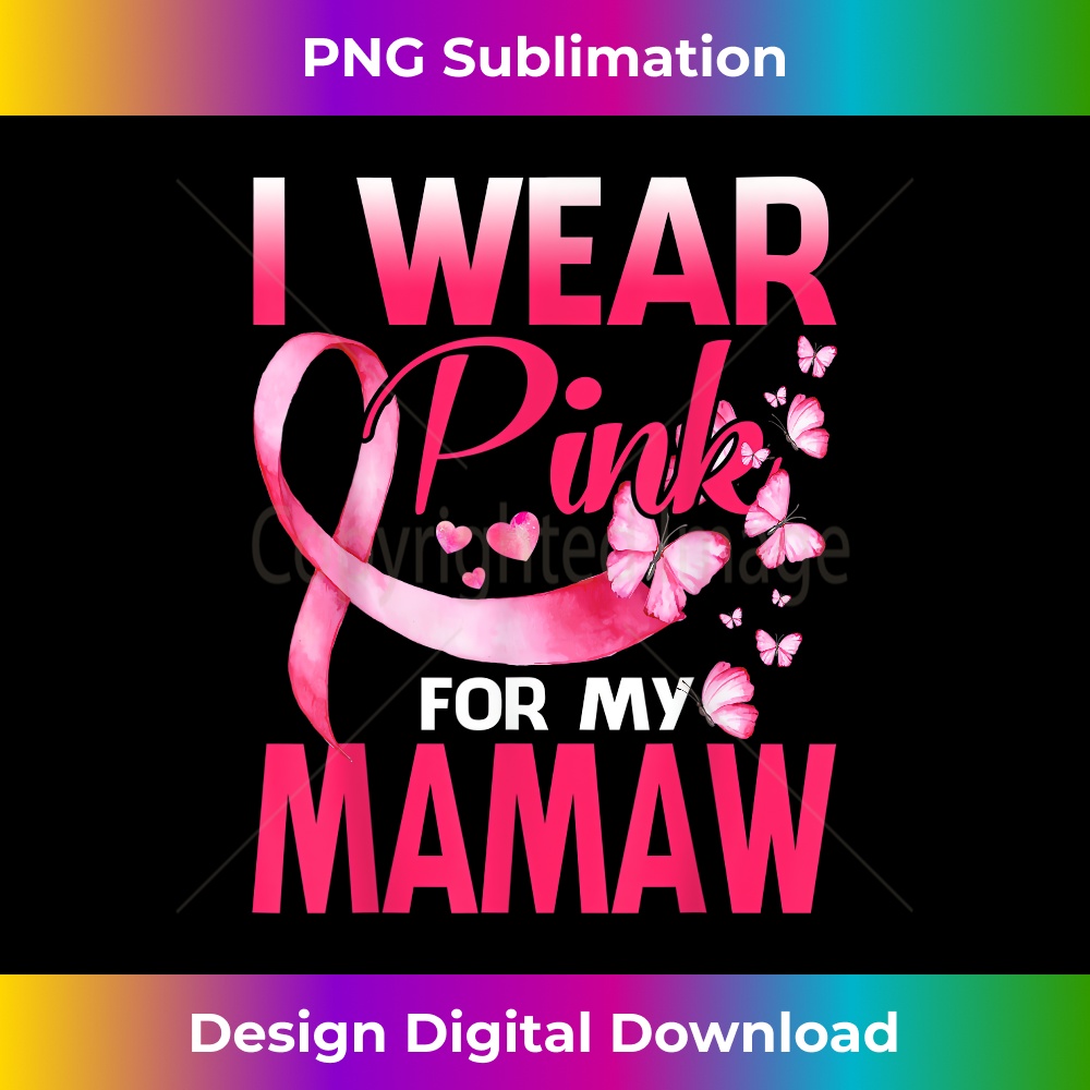 I Wear Pink For My Mamaw Breast Cancer Awareness Butterfly - | Inspire ...