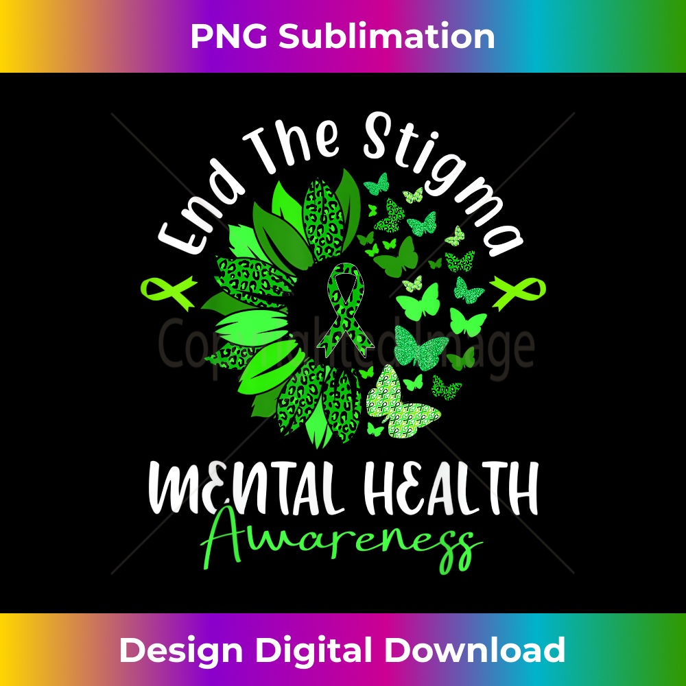 End The Stigma Mental Health Awareness Ribbon Butterfly - Ed | Inspire ...