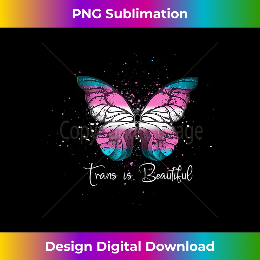 Cute Transgender Monarch Butterfly Trans Pride Flag Colors T | Inspire Uplift