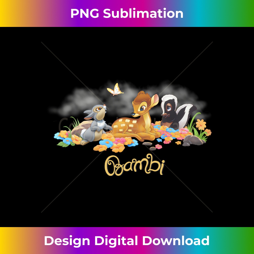 Disney Bambi Thumper & Flower Butterfly Poster Long Sleeve - | Inspire ...