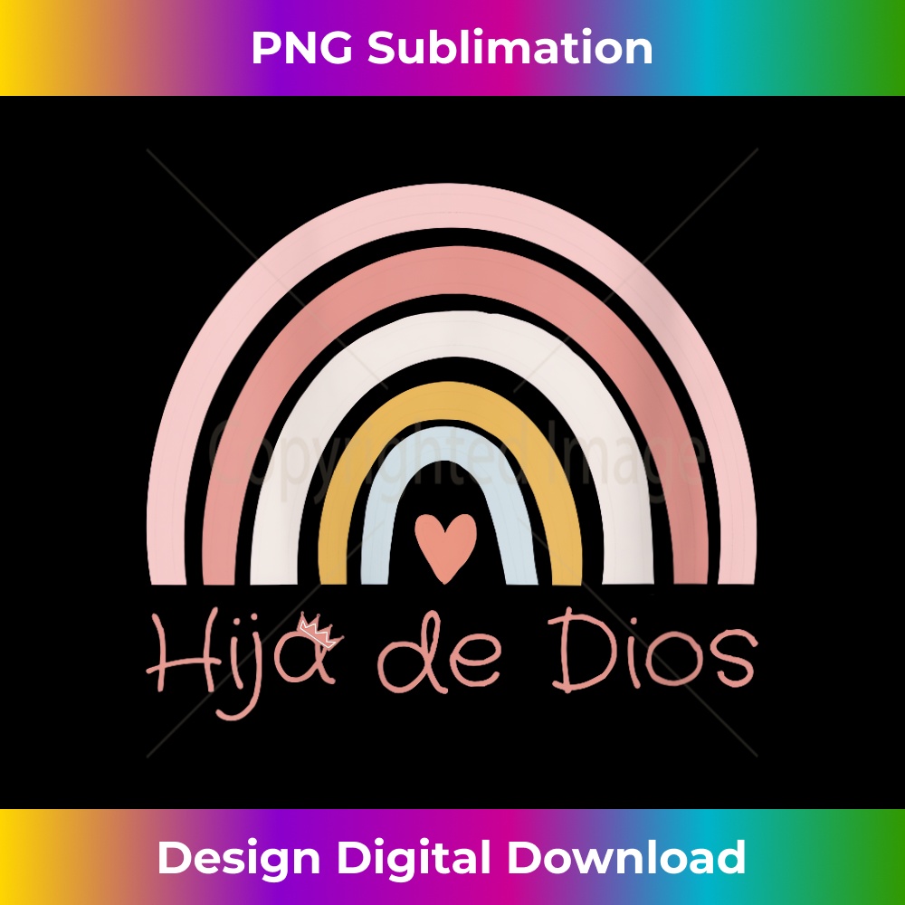 Hija de Dios, Cristiana Arcoiris V-Neck - Timeless PNG Subli | Inspire ...
